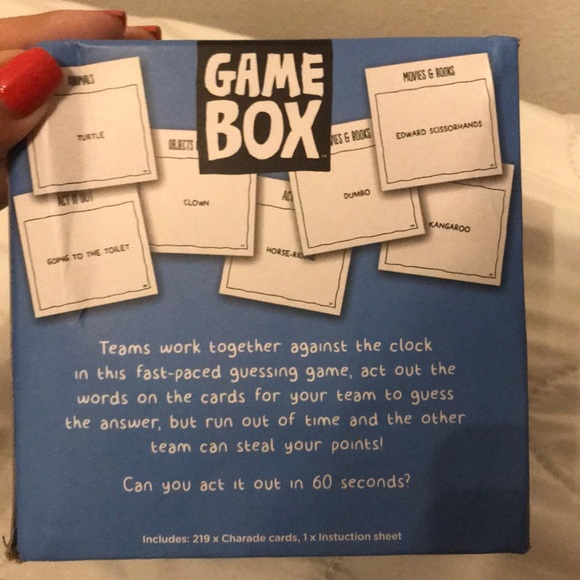 Other | Charades Game Box 22 Cards | Poshmark